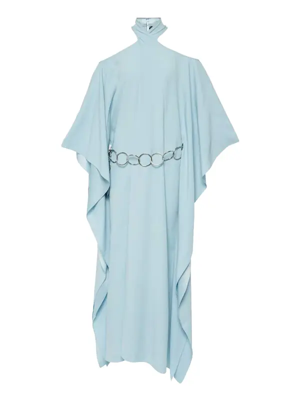 TALLER MARMO Mambo Halterneck Crêpe Kaftan - Blue
