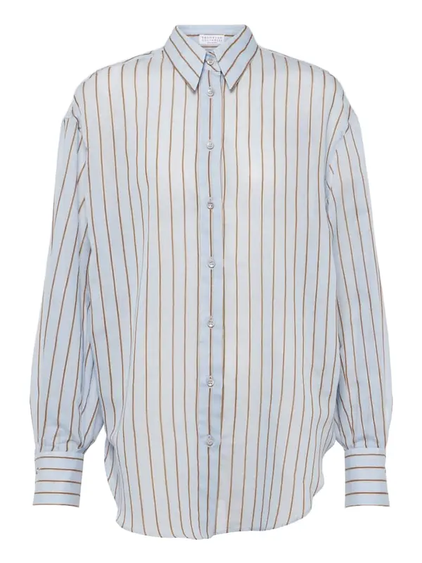 Brunello Cucinelli Cotton-blend Lamé Shirt - Multicoloured