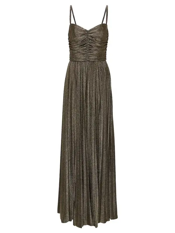 Dolce & Gabbana Ruched Gown - Metallic