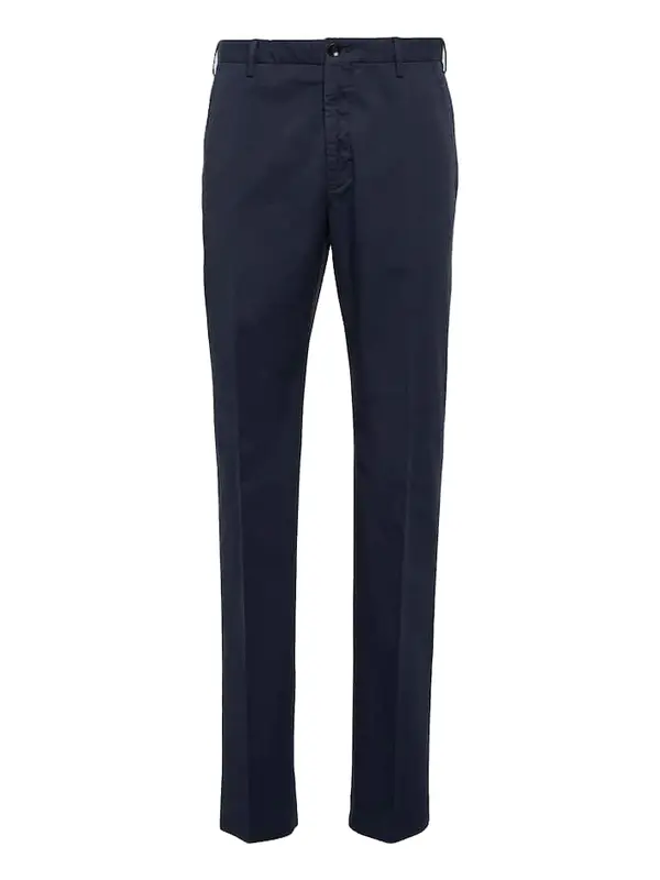 SLOWEAR Incotex Cotton-blend Straight Pants - Blue