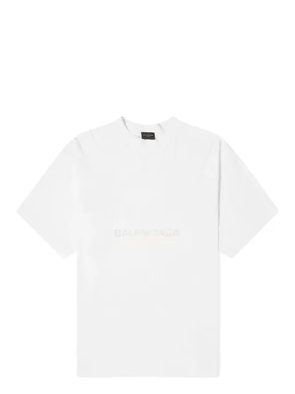 Balenciaga Surf Logo T-shirt - White/light Blue