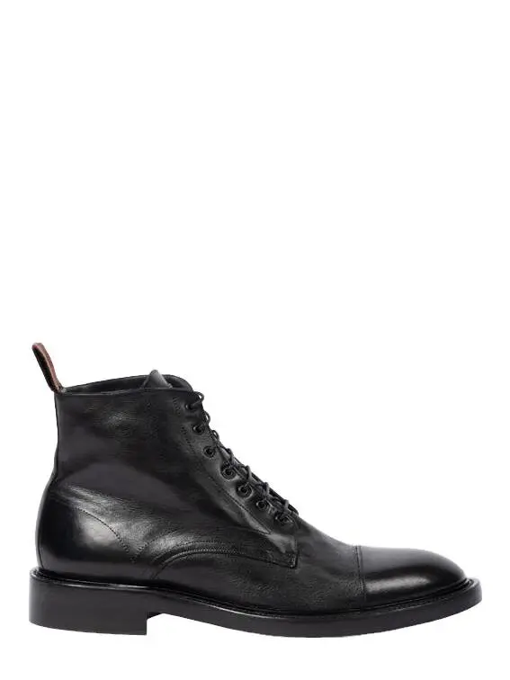 Paul Smith Leather 'newland' Boots - Black