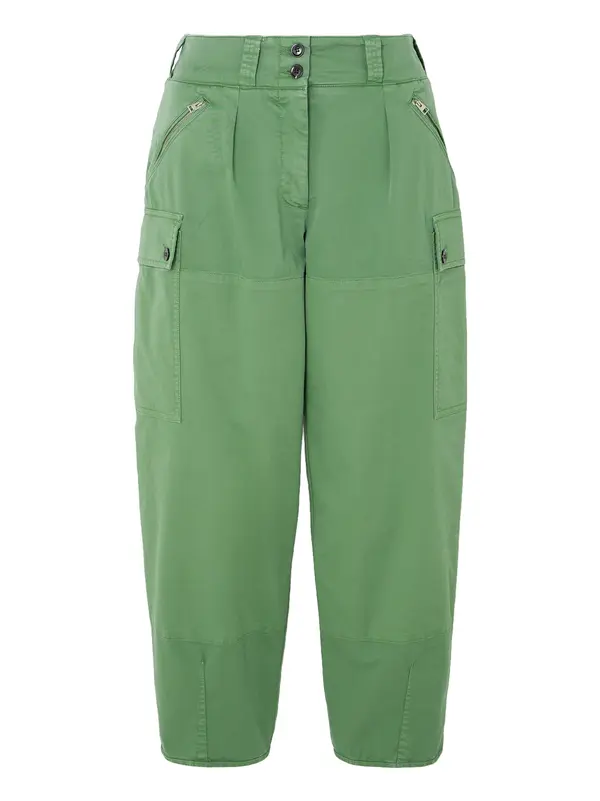 TOM FORD Tapered Stretch-cotton Twill Cargo Pants - Green