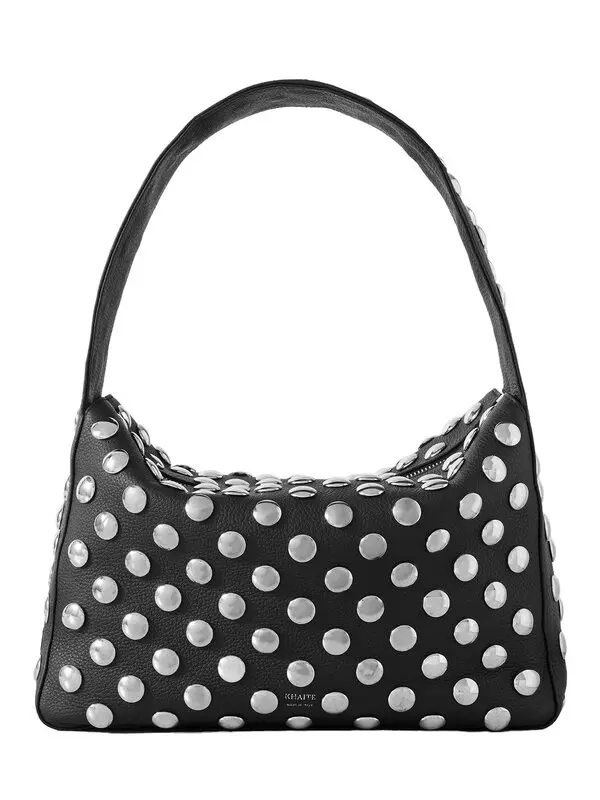 Khaite Elena Studded Shoulder Bag - Black