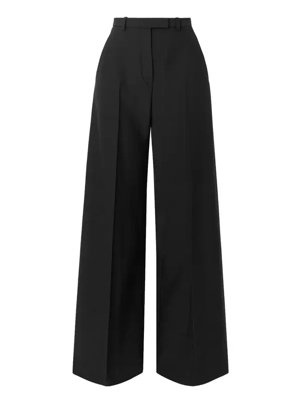 Loro Piana Merino Wool Flared Pants - Black