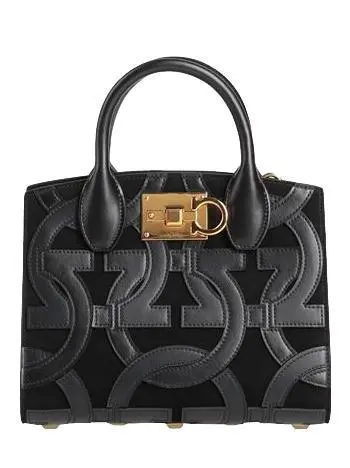 FERRAGAMO Calfskin Handbag - Black