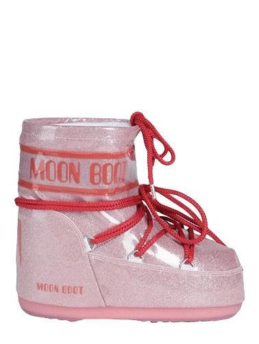 Moon Boot Glitter Ankle Boots - Pink