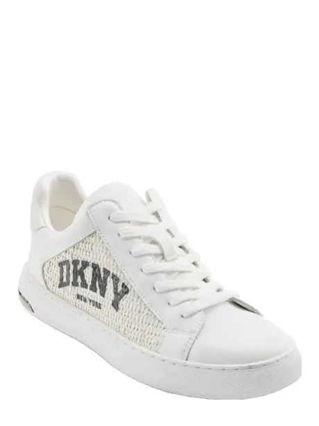Dkny Logo Lace-up Sneaker - Bright White