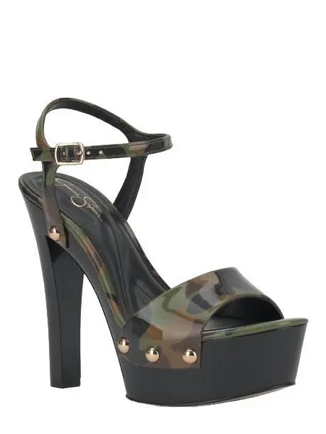 Jessica Simpson Calenta Platform Sandal - Green Multi