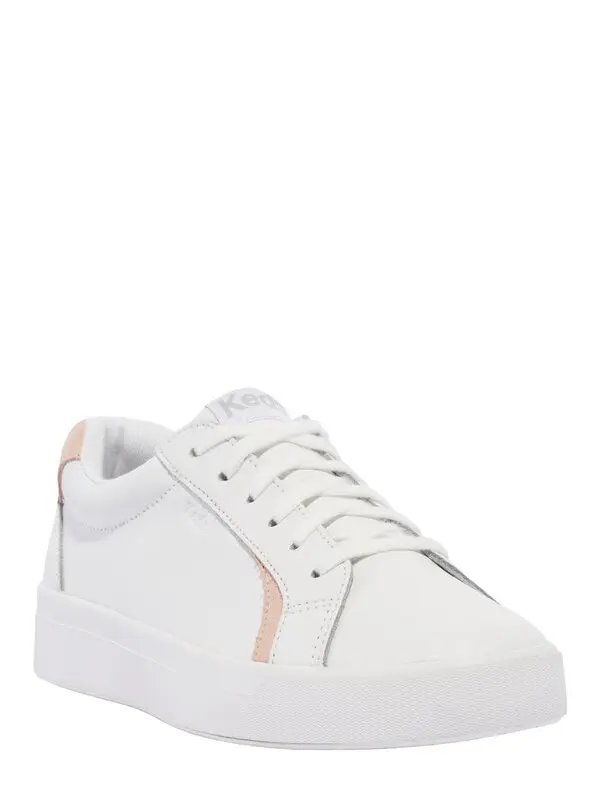 KEDS® Pursuit Low Top Sneaker - White/light Pink Leather