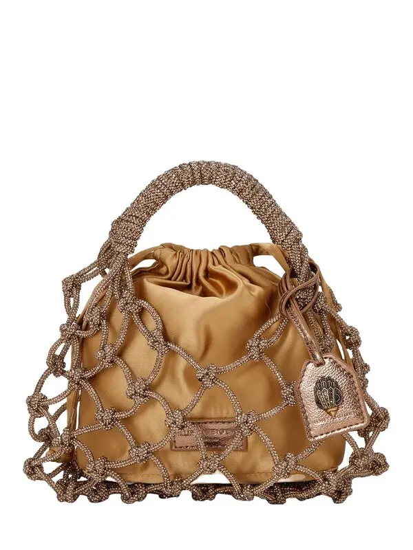 Kurt Geiger Crystal Macramé Bag - Rust/ Copper