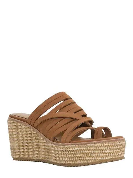 DONALD PLINER Platform Wedge Sandal - Toast