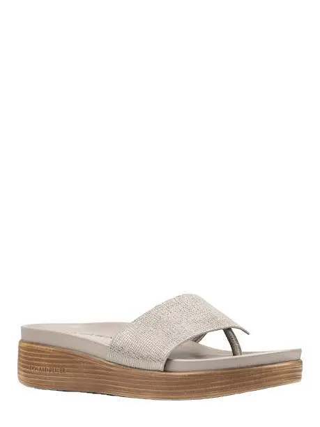 DONALD PLINER Fifi Platform Wedge Flip-flop - Taupe