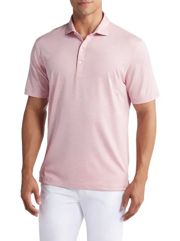 Johnnie-o Michael Stripe Performance Golf Polo - Paloma