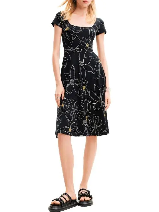 Desigual Arty Floral Dress - Black