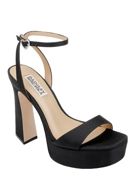 Badgley Mischka Caia Platform Sandal - Black Crep