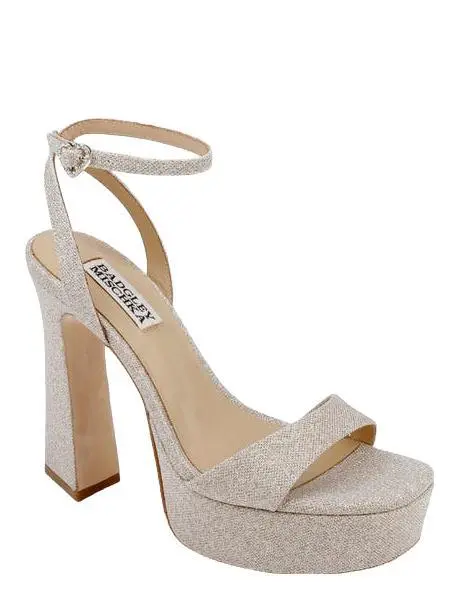 Badgley Mischka Caia Platform Sandal - Gold Glitter