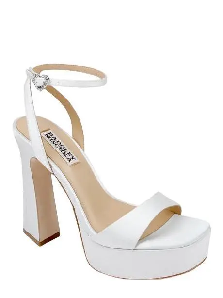 Badgley Mischka Caia Platform Sandal - Wht Crep
