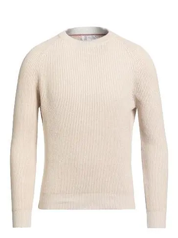 Brunello Cucinelli Crewneck Cotton Sweater - Beige
