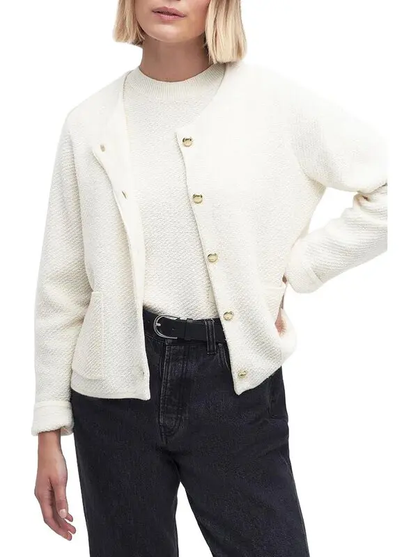Barbour Celeste Knit Jacket - Antique White