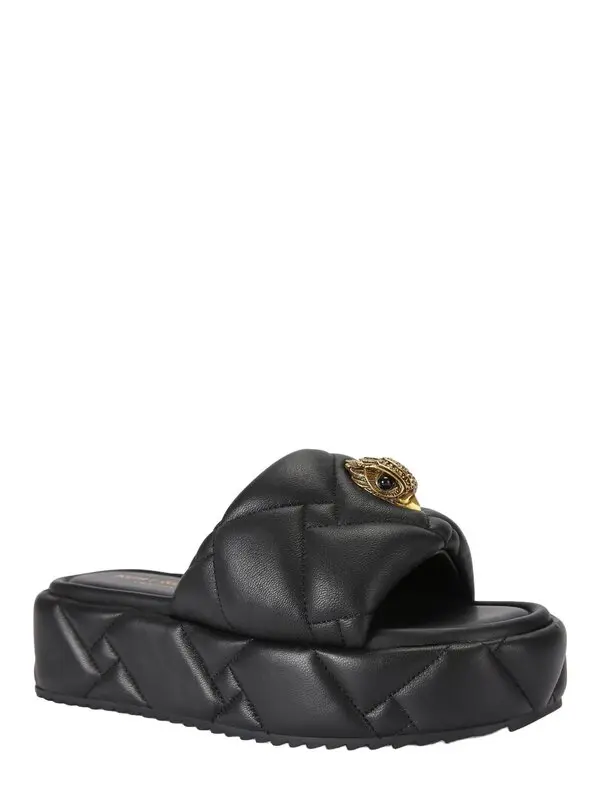 Kurt Geiger Kensington Puff Platform Slide Sandal - Black