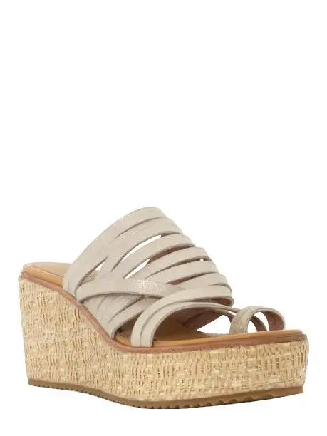 DONALD PLINER Platform Wedge Sandal - Platino