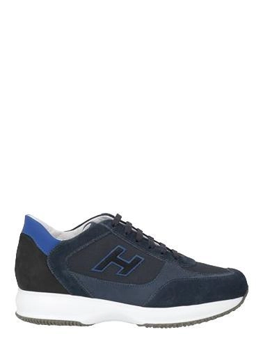 Hogan Suede And Textile Low-top Sneakers - Navy