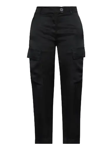 BRAND UNIQUE Viscose Tapered Cargo Pants - Black