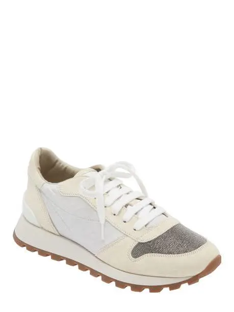 Brunello Cucinelli Monili Trim Runner Sneakers - White