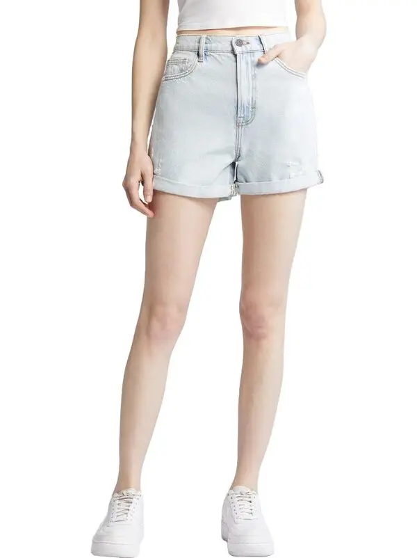 HIDDEN JEANS High-waisted Denim Shorts - Light Wash