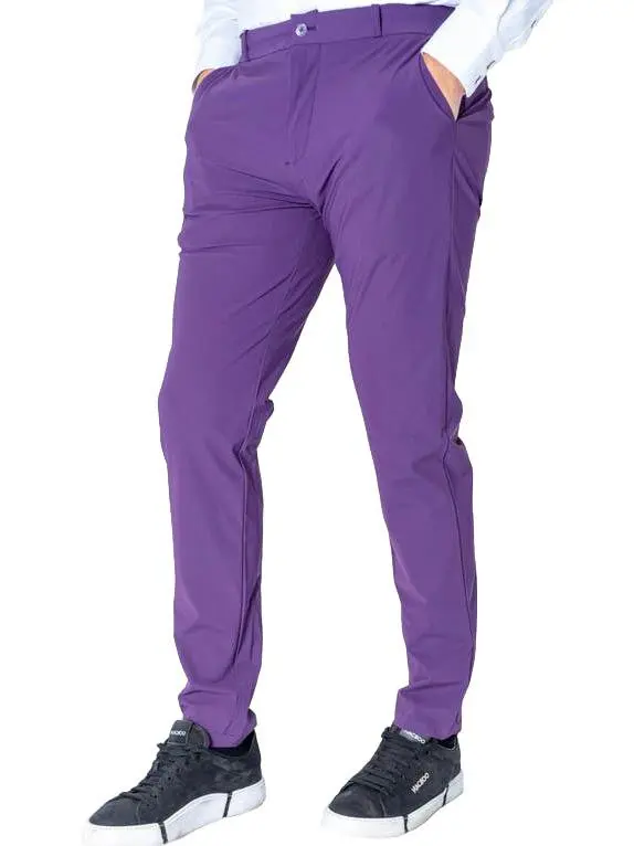 MACEOO Slim Fit Trousers - Purple