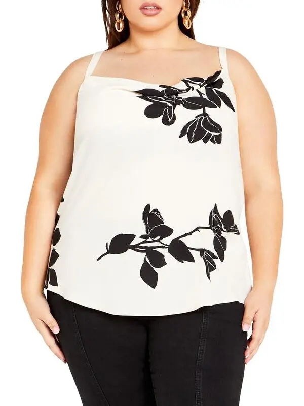 City Chic Floral Camisole - Ivory Katalina