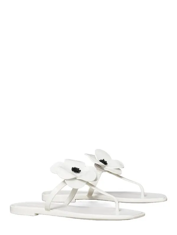 Tory Burch Flower Jelly Sandal - Off White