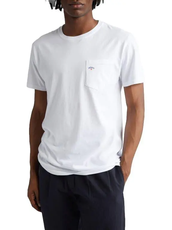 NOAH Core Logo Cotton Pocket T-shirt - White