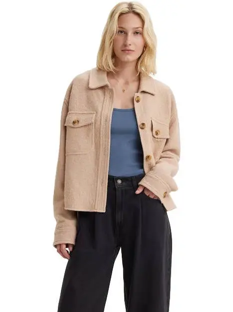LEVI'S Cropped Shacket - Oatmeal