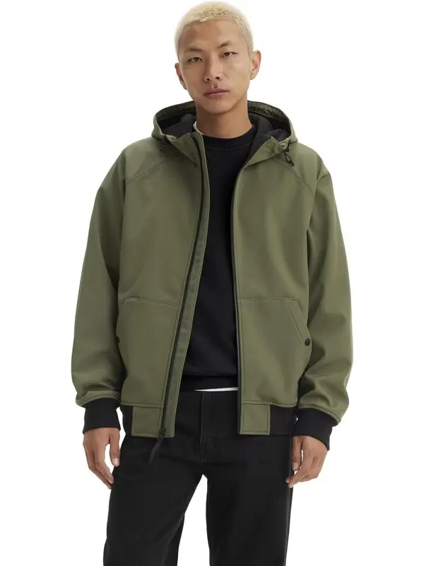 LEVI'S Soft Shell Hoodie Bomber Jacket - Thyme