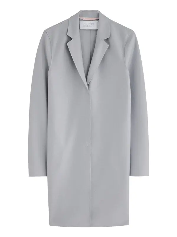 Harris Wharf London Cocoon Wool Coat - Mid Grey