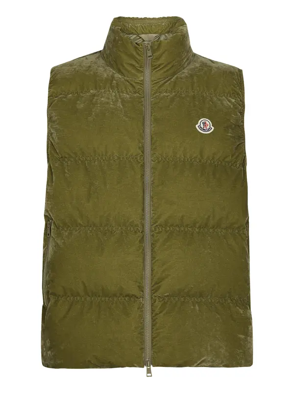 Moncler Natadola Quilted Flocked Gilet - Green