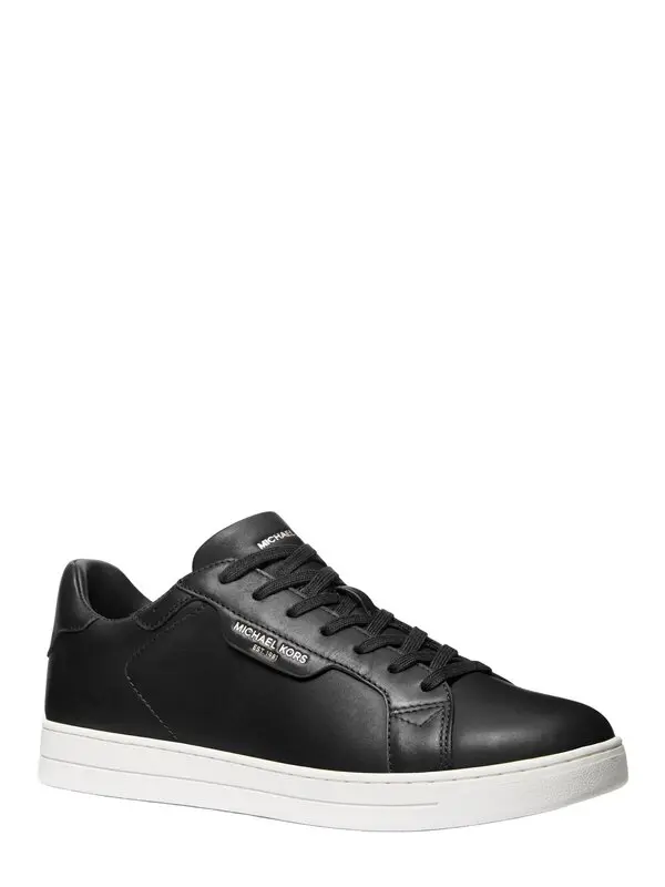 Michael Kors Keating Leather Lace-up Low-top Sneakers - Black