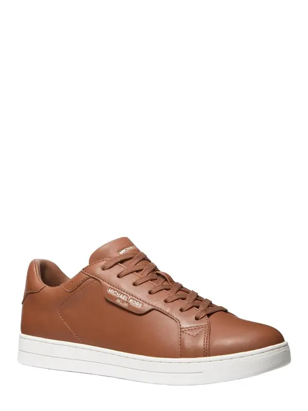 Michael Kors Keating Leather Lace-up Low-top Sneakers - Brown