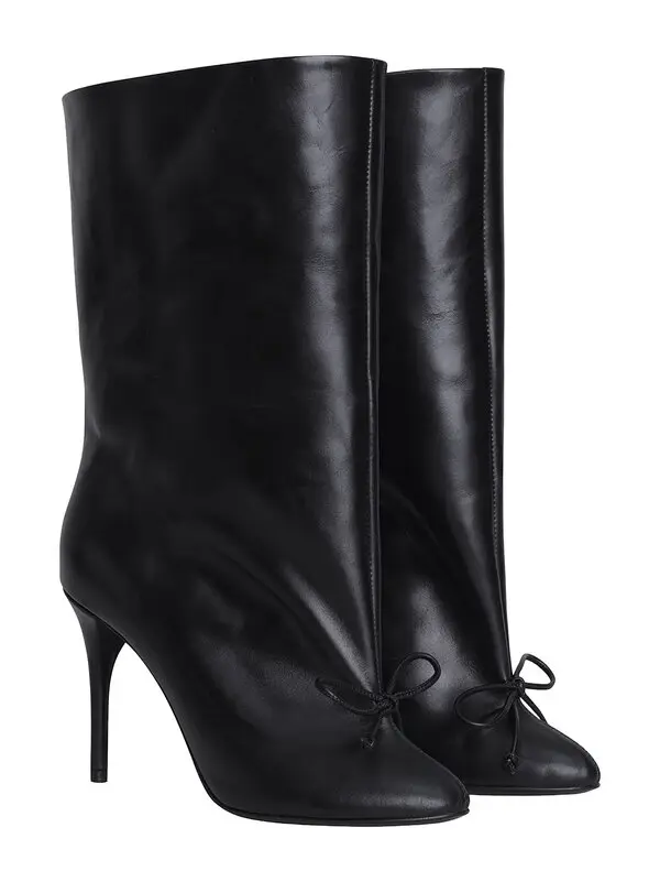 Alaïa Leather Mid-calf Boots - Black