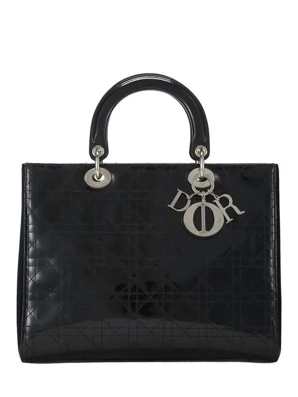 Dior Cannage Patent Leather Lady - Black