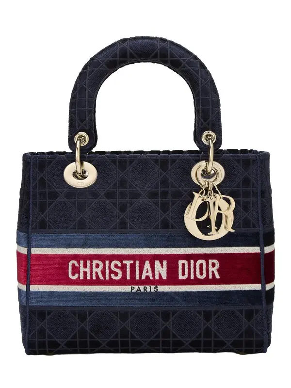 Dior Velvet Cannage Lady D-lite - Blue