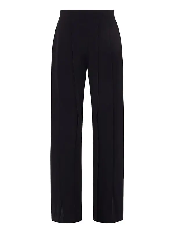 L'Agence Nova Mid-rise Wide-leg Pants - Black