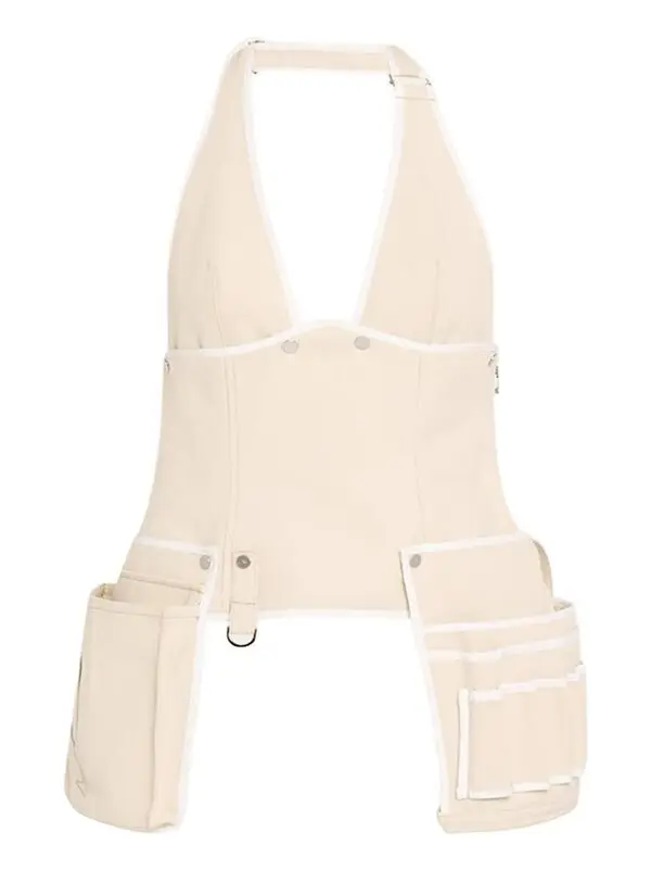 JANE WADE Toolbelt Halterneck Bustier Top - Sandoptic