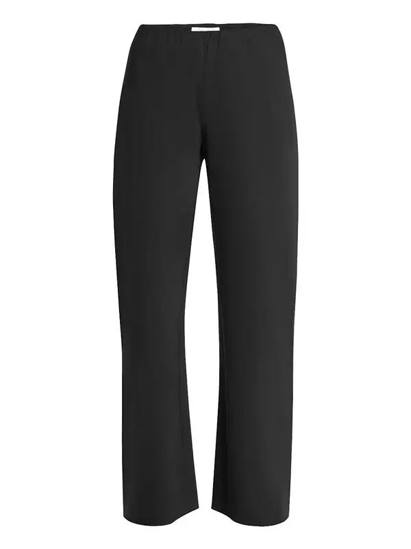 Vince High-waist Cotton Bias Pants - Black