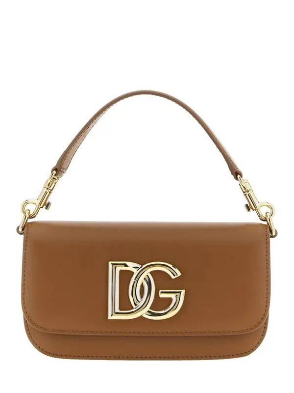 Dolce & Gabbana Mini Bag With Dg Logo - Brown