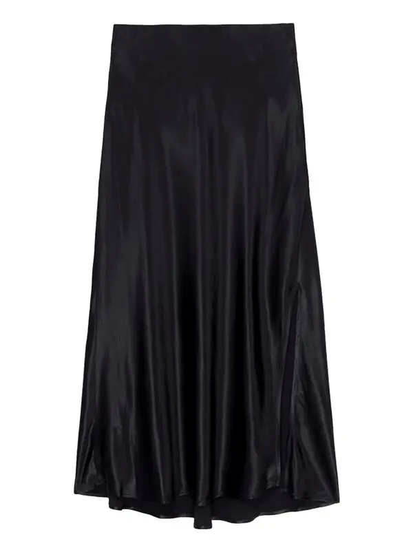 Rails Maya Satin Midi Skirt - Black