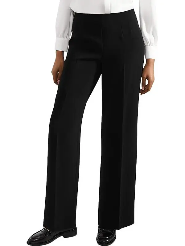 HOBBS LONDON Vanessa Wide Leg Trousers - Black
