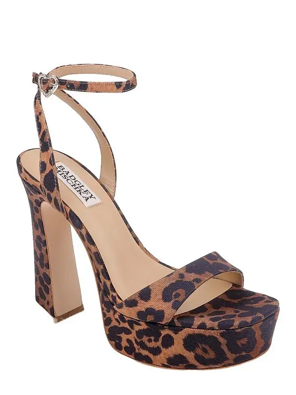 Badgley Mischka Caia Platform Sandals - Cheetah